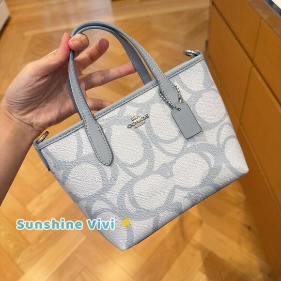 Coach | Bags | Nwt Coach City Mini Tote Bag In Sketch Signature Canvas ...